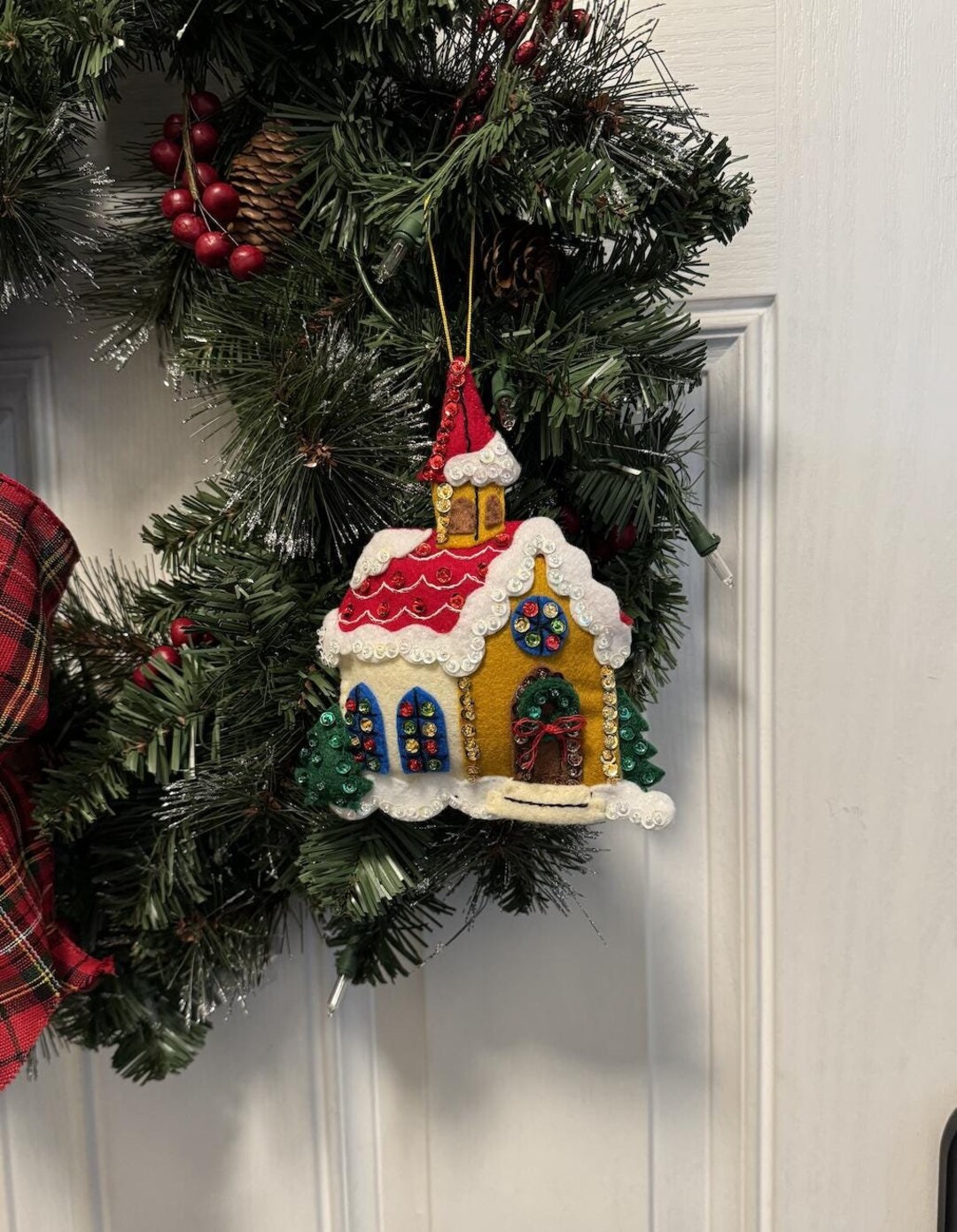 Felt Church Christmas Ornament - Etsy