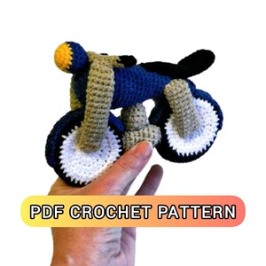 Amigurumi Pattern Motorcycle, Amigurumi Motorbike, Transportation ...