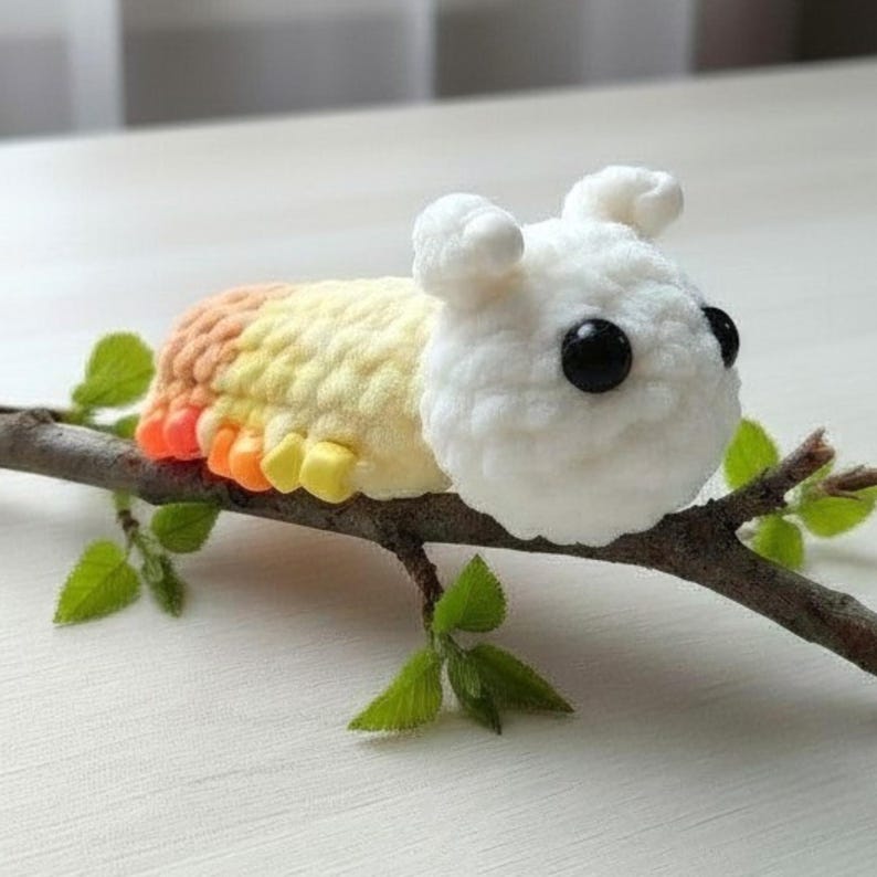 Fidget Caterpillar Crochet Pattern PDF Beaded Sensory Toy No Sew ...