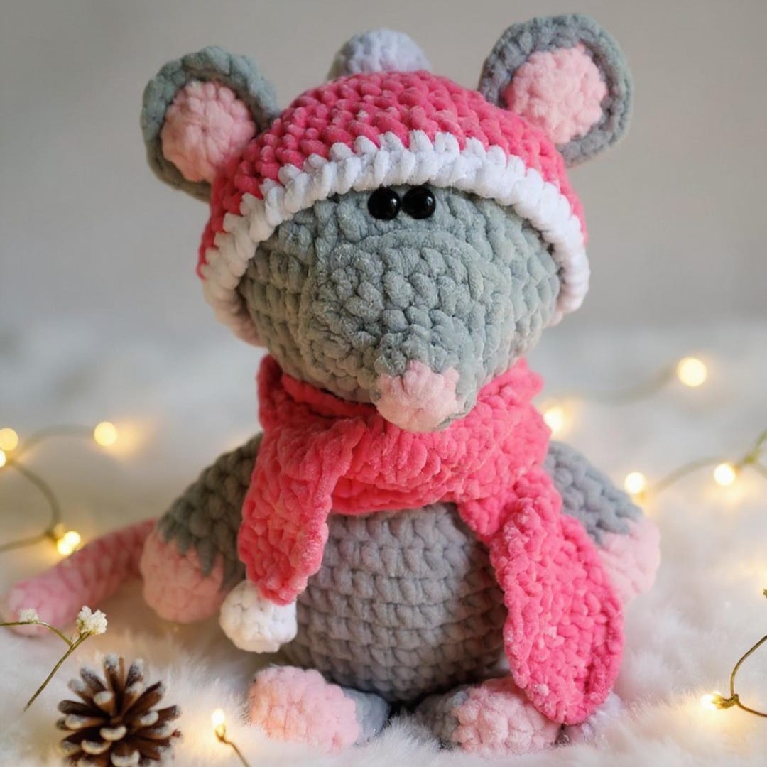 Rat Crochet Pattern PDF: Amigurumi Plush Toy With Video Tutorials ...