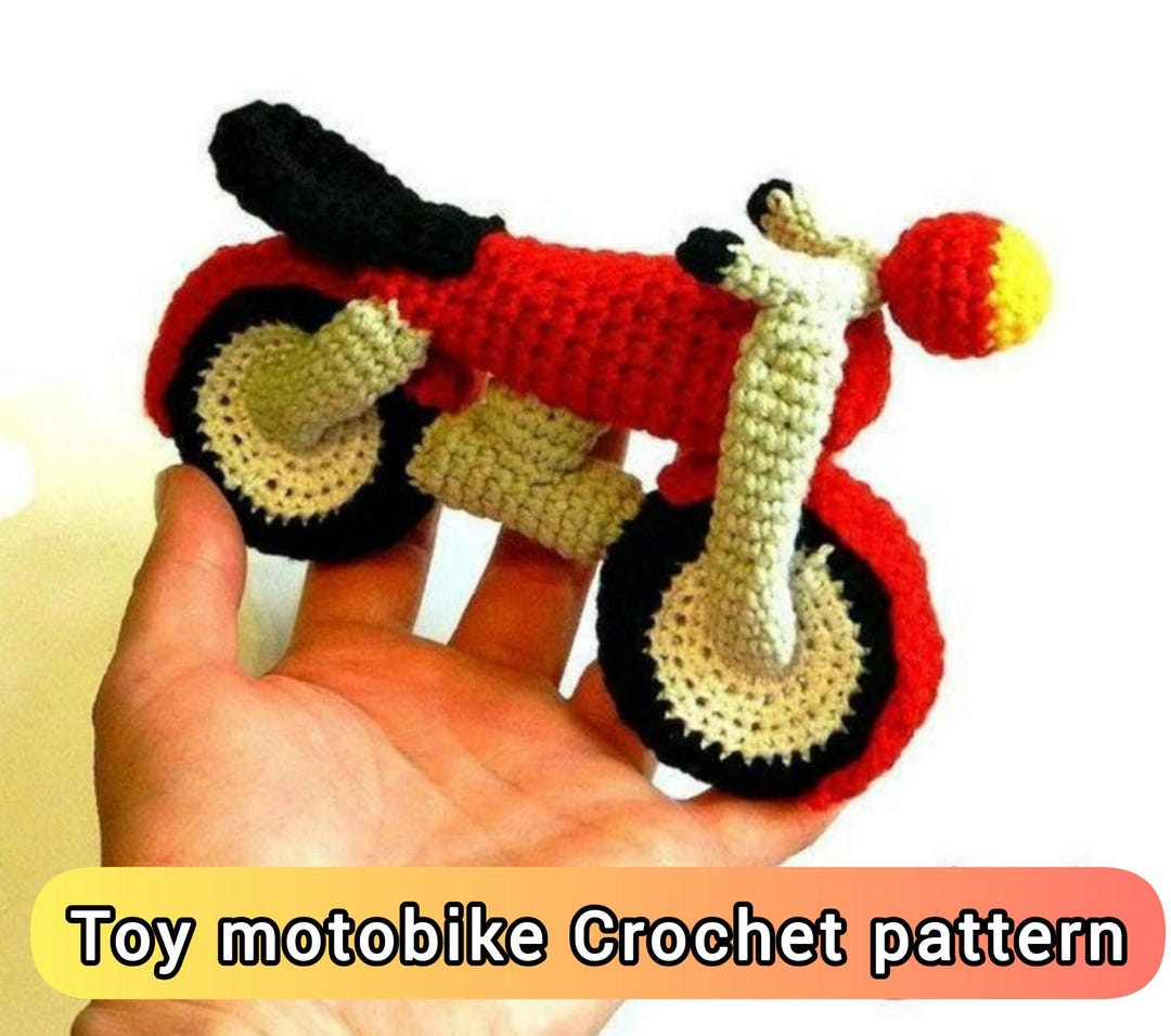 Amigurumi Pattern Motorcycle, Amigurumi Motorbike, Transportation ...
