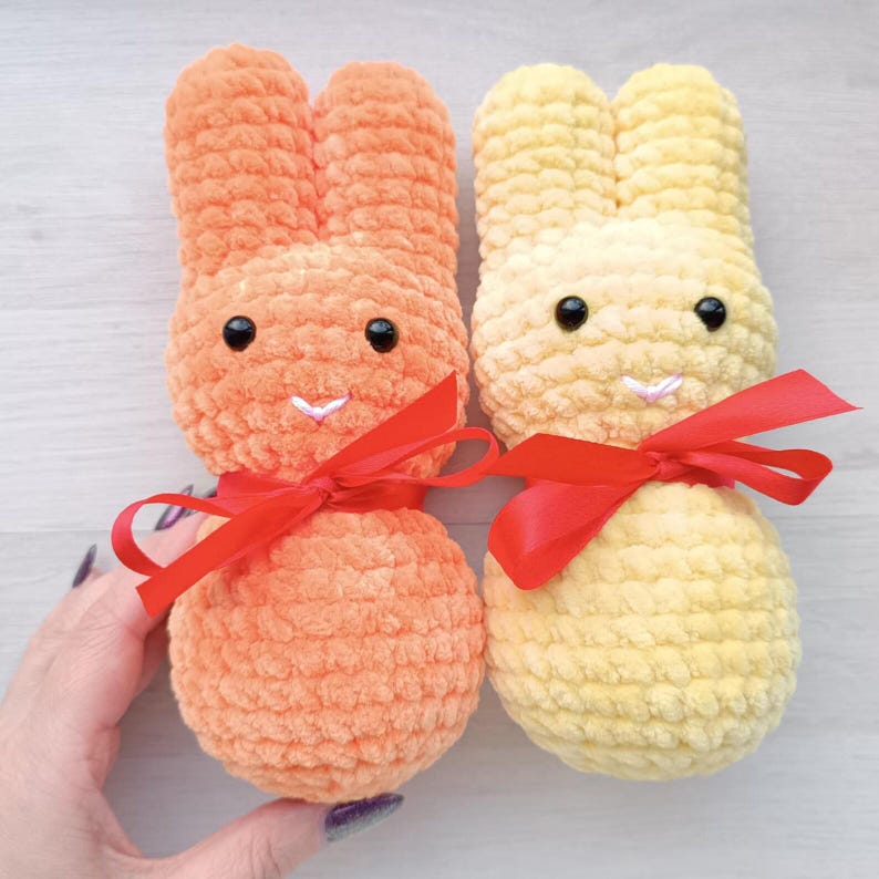 Marshmallow Bunny Peep Crochet Pattern Easter Amigurumi Tutorial for ...