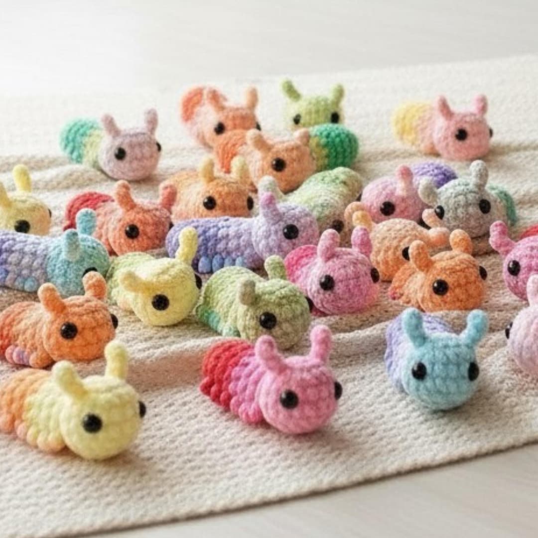 Fidget Caterpillar Crochet Pattern PDF Beaded Sensory Toy No Sew ...