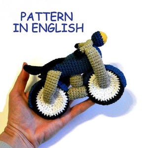 Amigurumi Pattern Motorcycle, Amigurumi Motorbike, Transportation ...