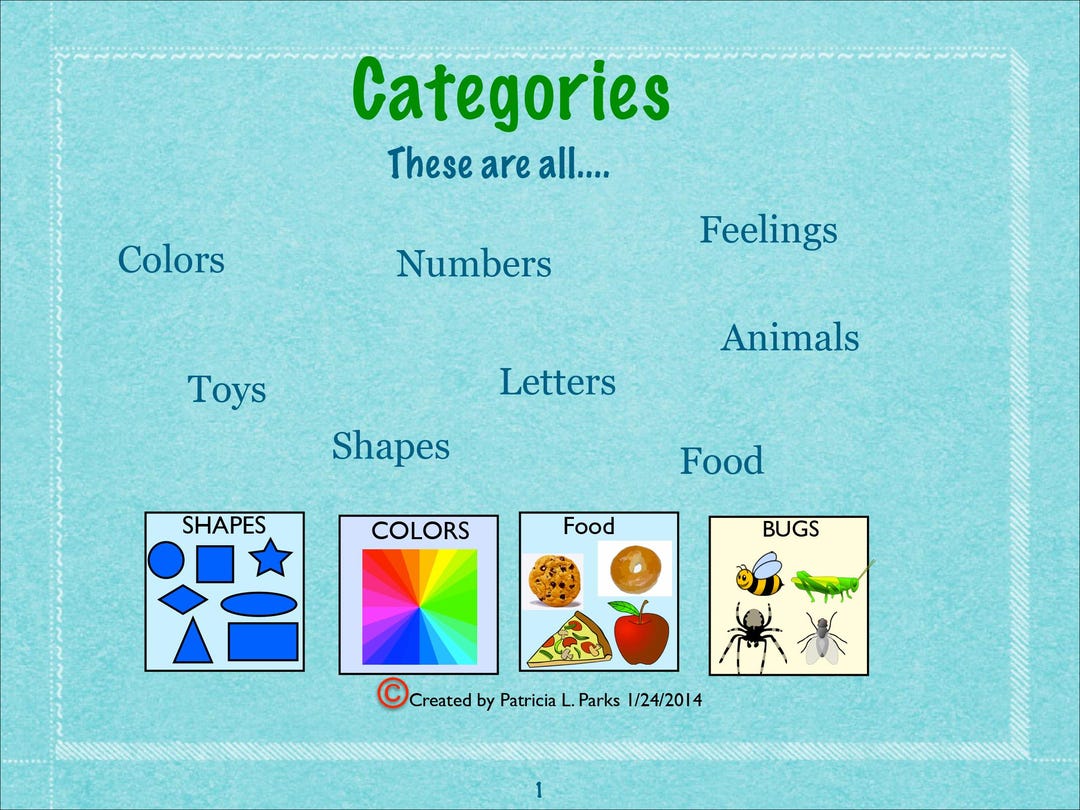 Category Naming Activity. Speech Therapy - Etsy