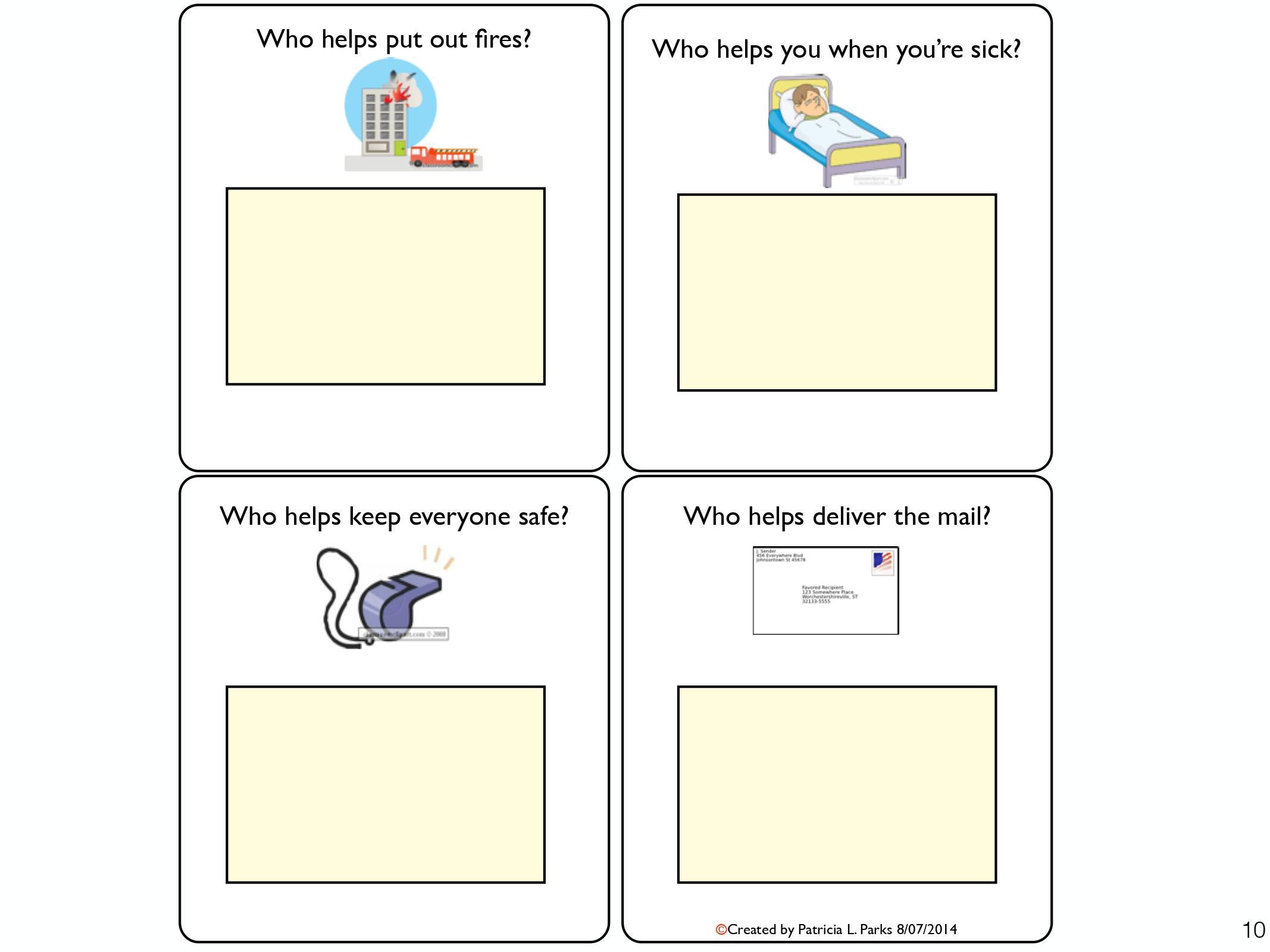 Community Helpers Digital Activity | Speech Therapy Printable ...