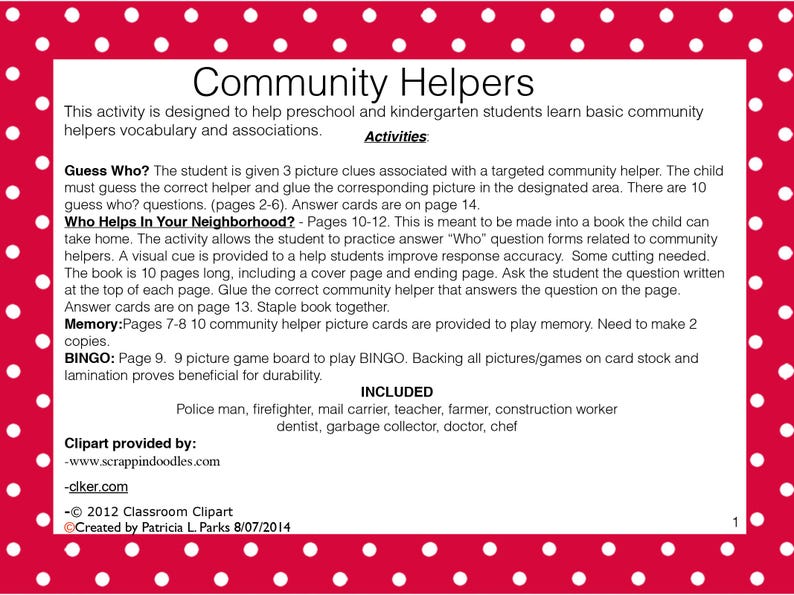 Community Helpers Digital Activity | Speech Therapy Printable ...