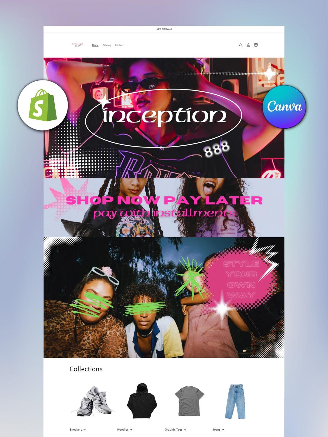 Y2K Streetwear Website Design, Clothing Website Template, Clothing ...