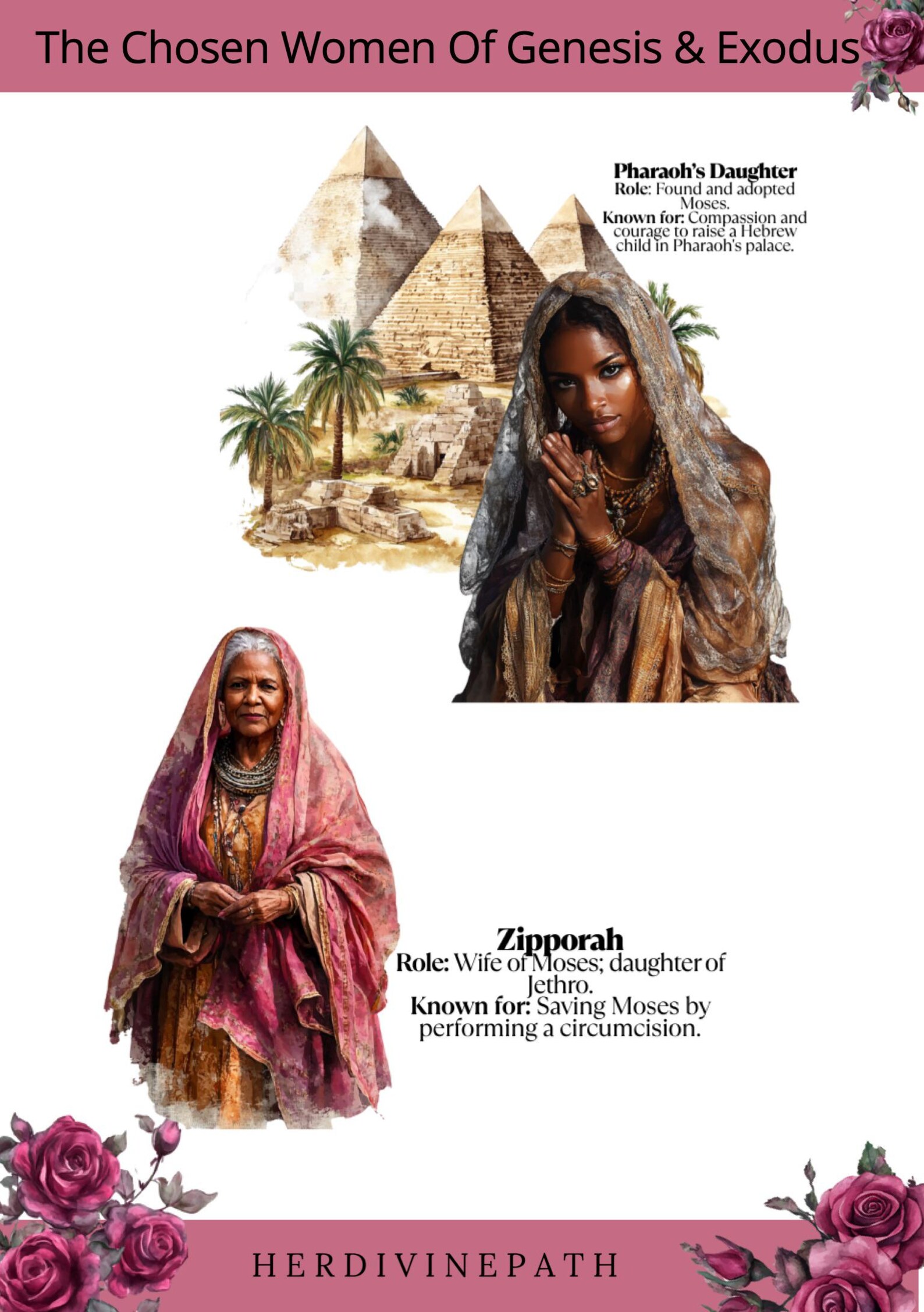 The Chosen Women of Genesis and Exodus | Bible Women Sticker Collection ...