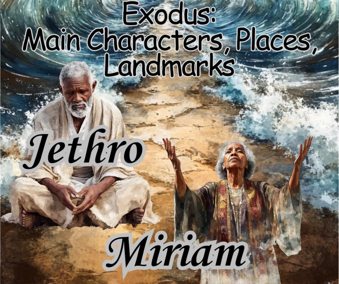 Exodus Bible Characters and Landmarks Digital Stickers/transparent Pngs ...