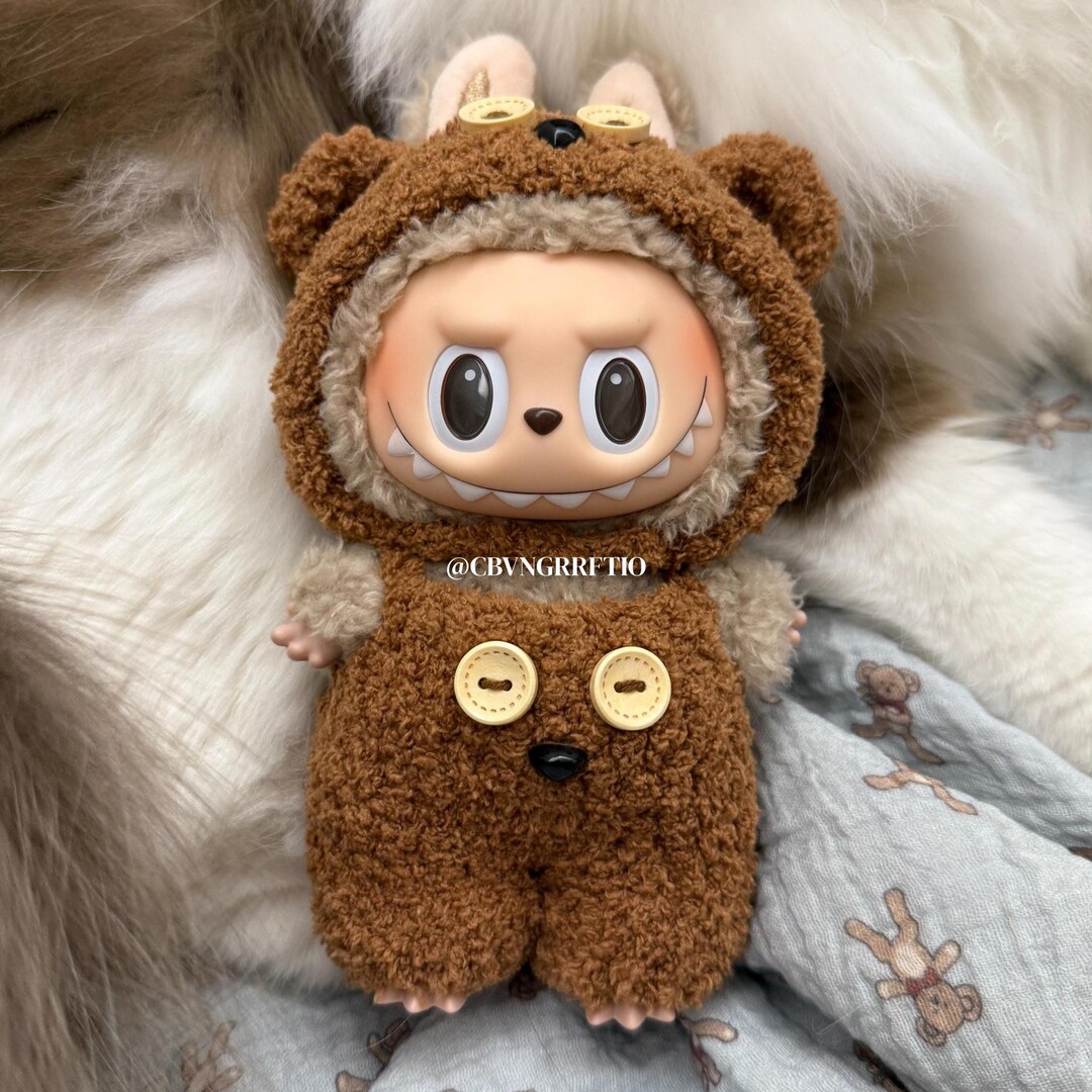 Handmade Labubu Doll Teddy Bear Outfit | Cute Brown Plush Costume ...