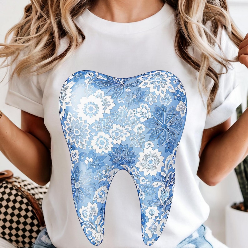 Blue Tooth Dental Assistant Comfort Colors T-shirt Dental Hygienist Tee ...