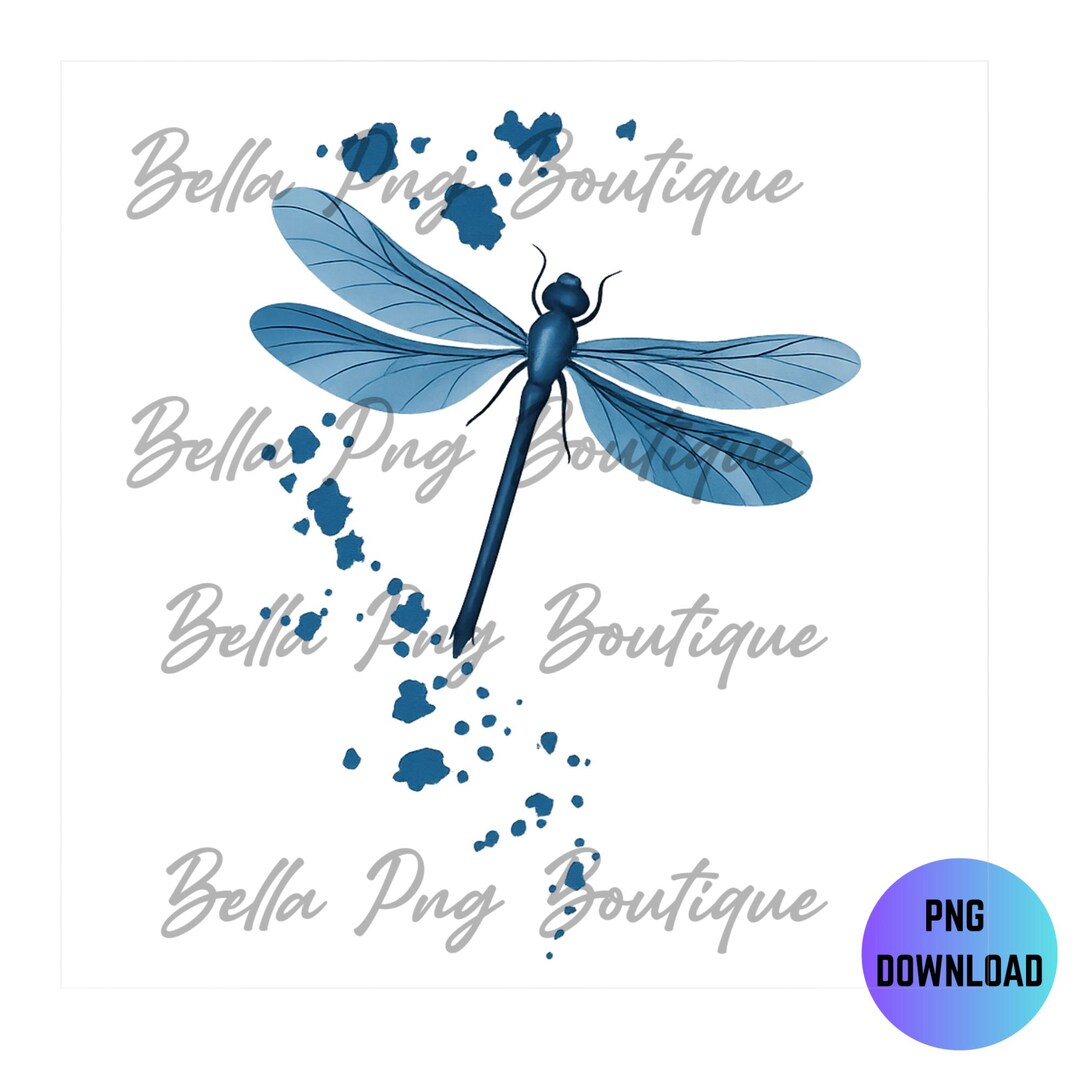Blue Dragonfly PNG Clipart | Digital Watercolor Insect Art ...