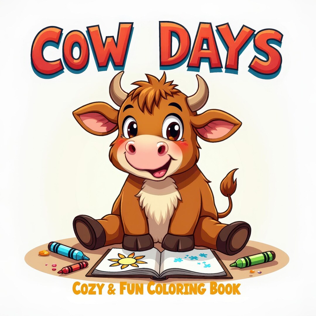 Cow Days Coloring Pages | 45 Cute Highland Cow Line Art Digital ...