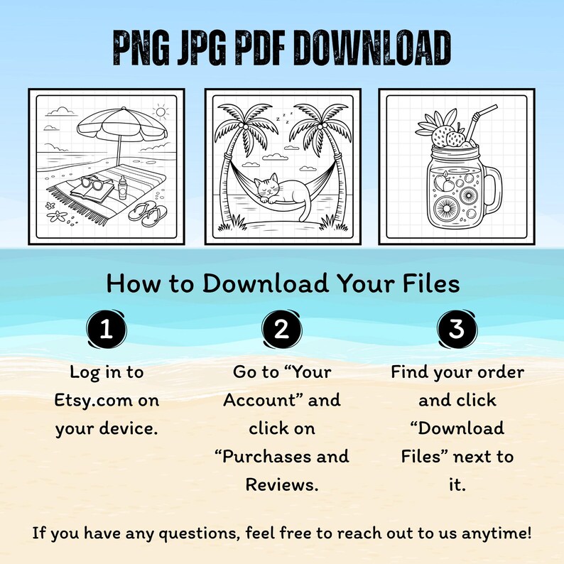 Kawaii Summer Coloring Book Vol.2 | Cute Beach Scenes | Fun Summer ...