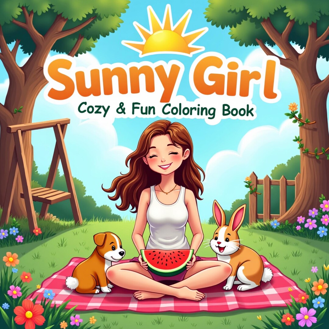 Sunny Girl Coloring Pages | 45 Cozy Outdoor Scenes for Kids Printable ...