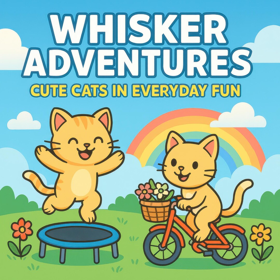 Whisker Adventures Cat Coloring Pages PNG – 45 Cute Cats in Everyday ...