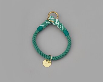 Hand Stamped Pet ID Tags Rope Dog Leashes and by blinkthings