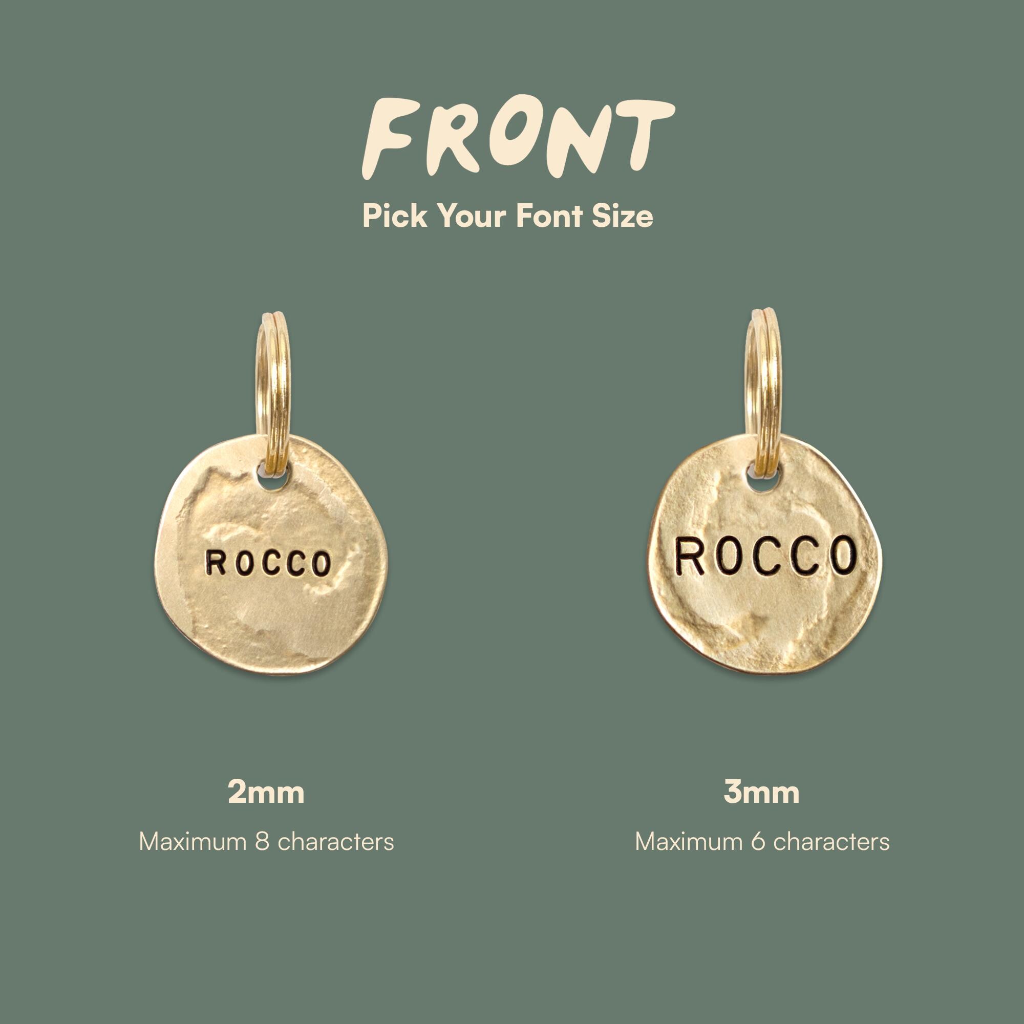 ROCCO Small: Hand Stamped Personalized Custom Pet ID Tags for Dogs and ...