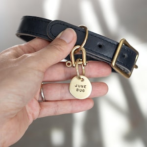 NICO Small: Luxury Hand Stamped Personalized Custom Pet ID Tags for ...