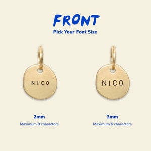 NICO Small: Luxury Hand Stamped Personalized Custom Pet ID Tags for ...