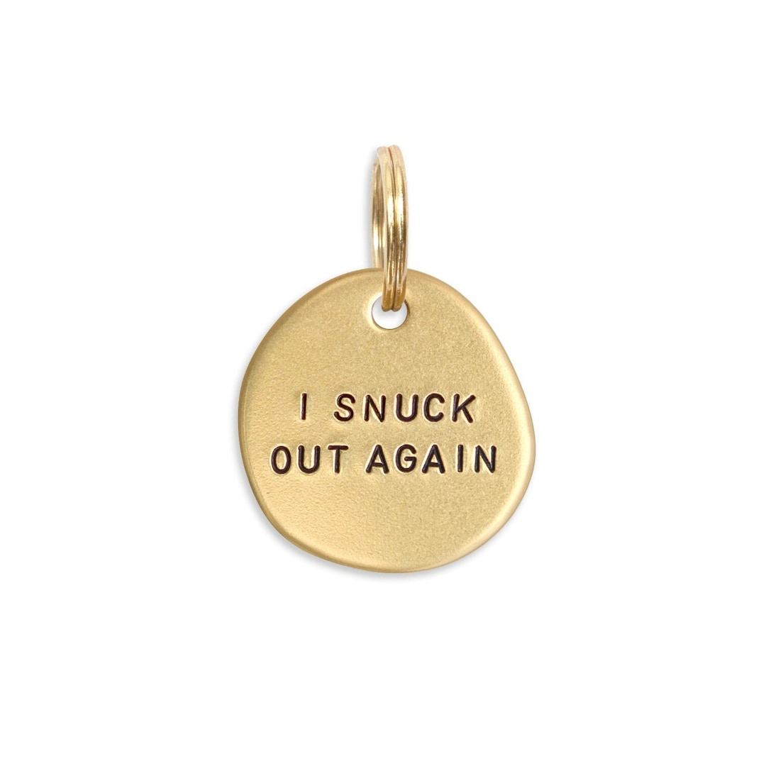 I Snuck Out Again: No Name Luxury Hand Stamped Personalized Custom Pet ...