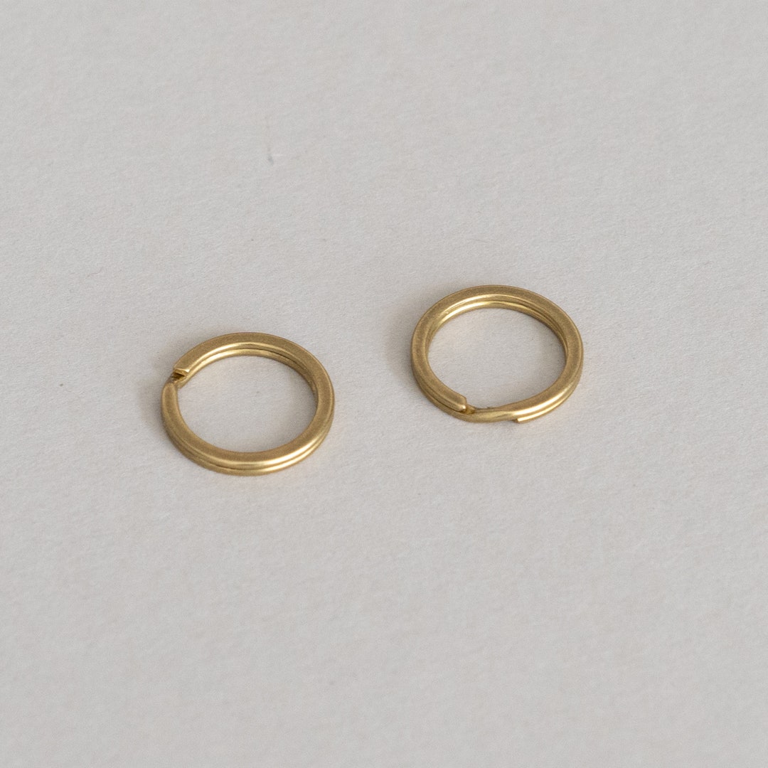 Sturdy Flat Split Rings, Solid Brass (set of 2) - Etsy