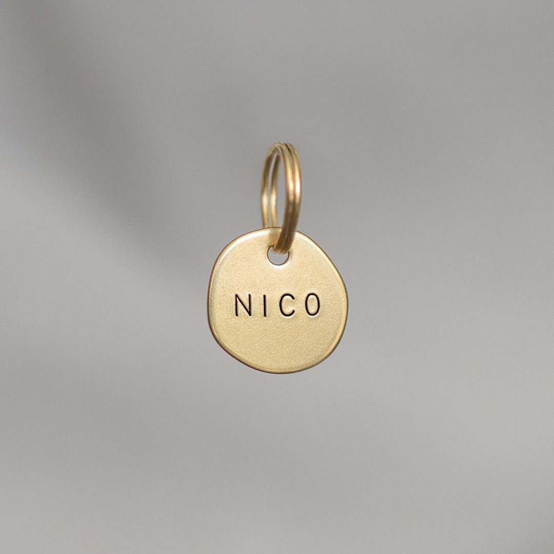 NICO Small: Luxury Hand Stamped Personalized Custom Pet ID Tags for ...