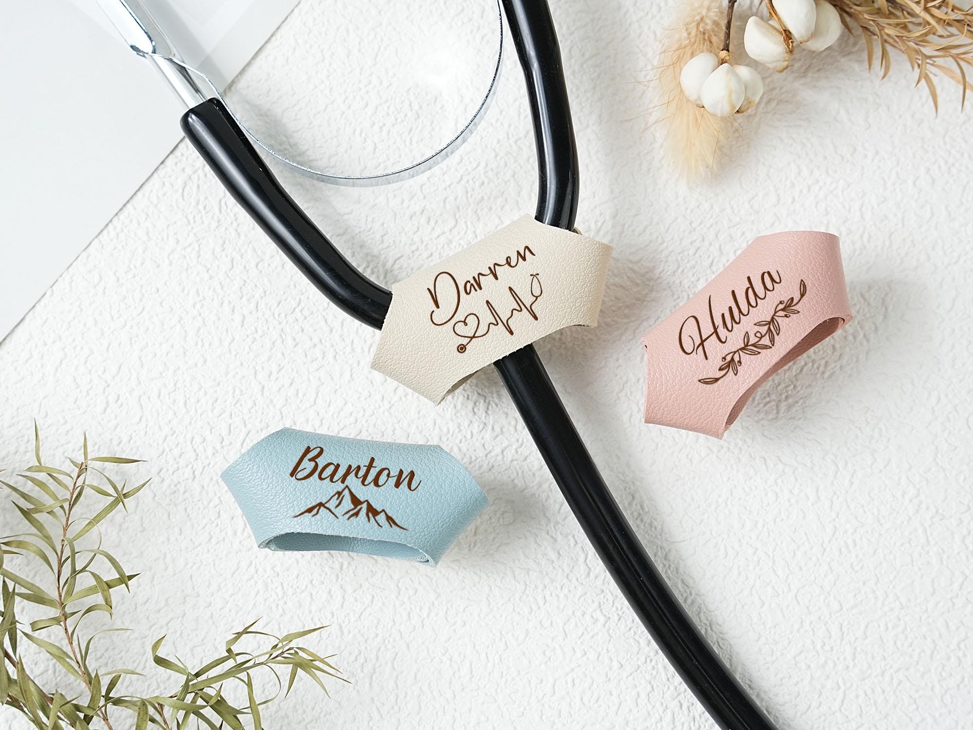 Leather Stethoscope Name Tag,engraved Stethoscope ID Tag,custom ...