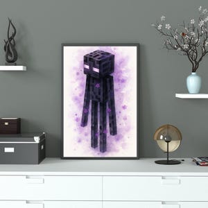 Minecraft Wall Art Cartoon Poster Set, Nursery Decor, 6-piece Printable ...