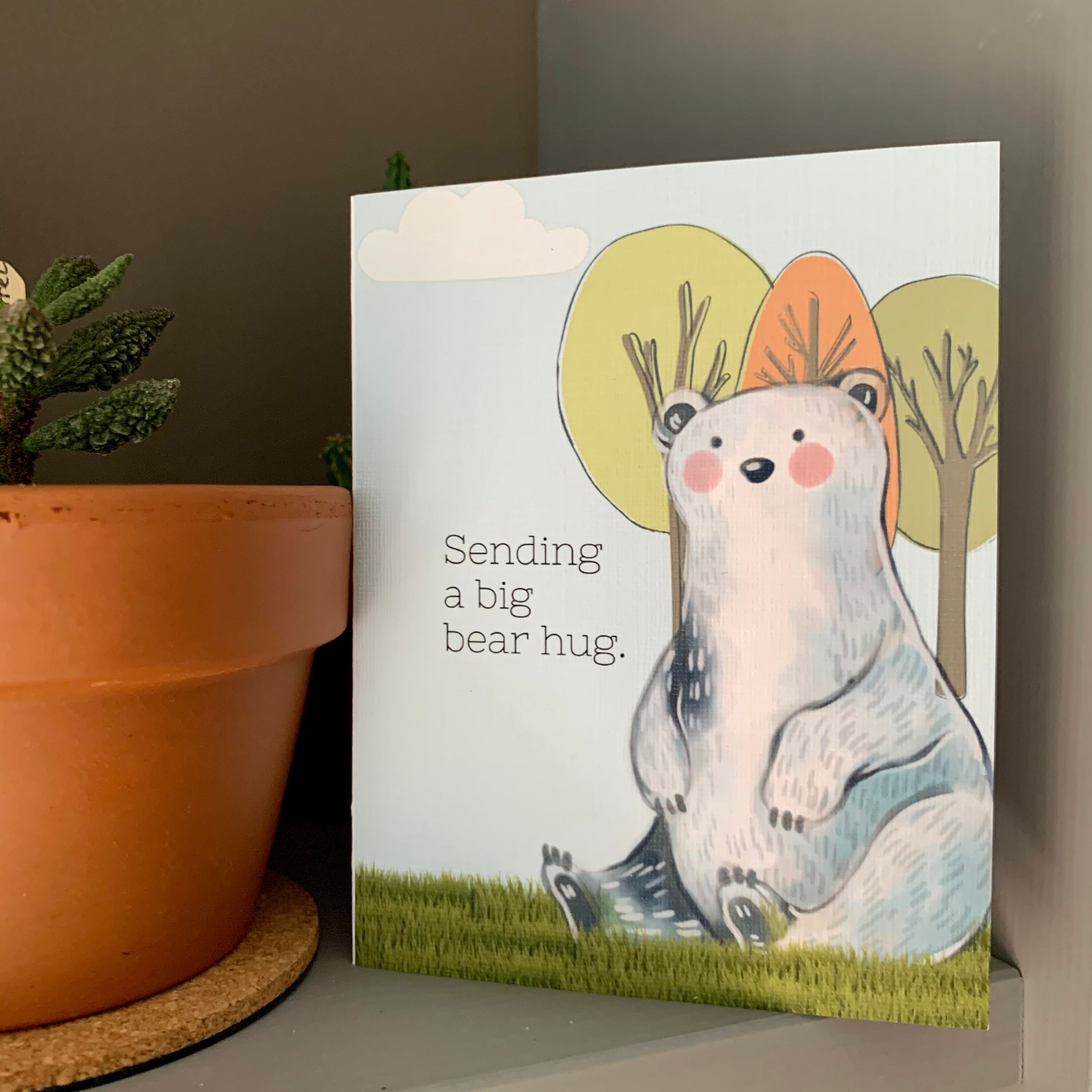 Sending a Bear Hug, Greeting Card — SarahMalmDesigns
