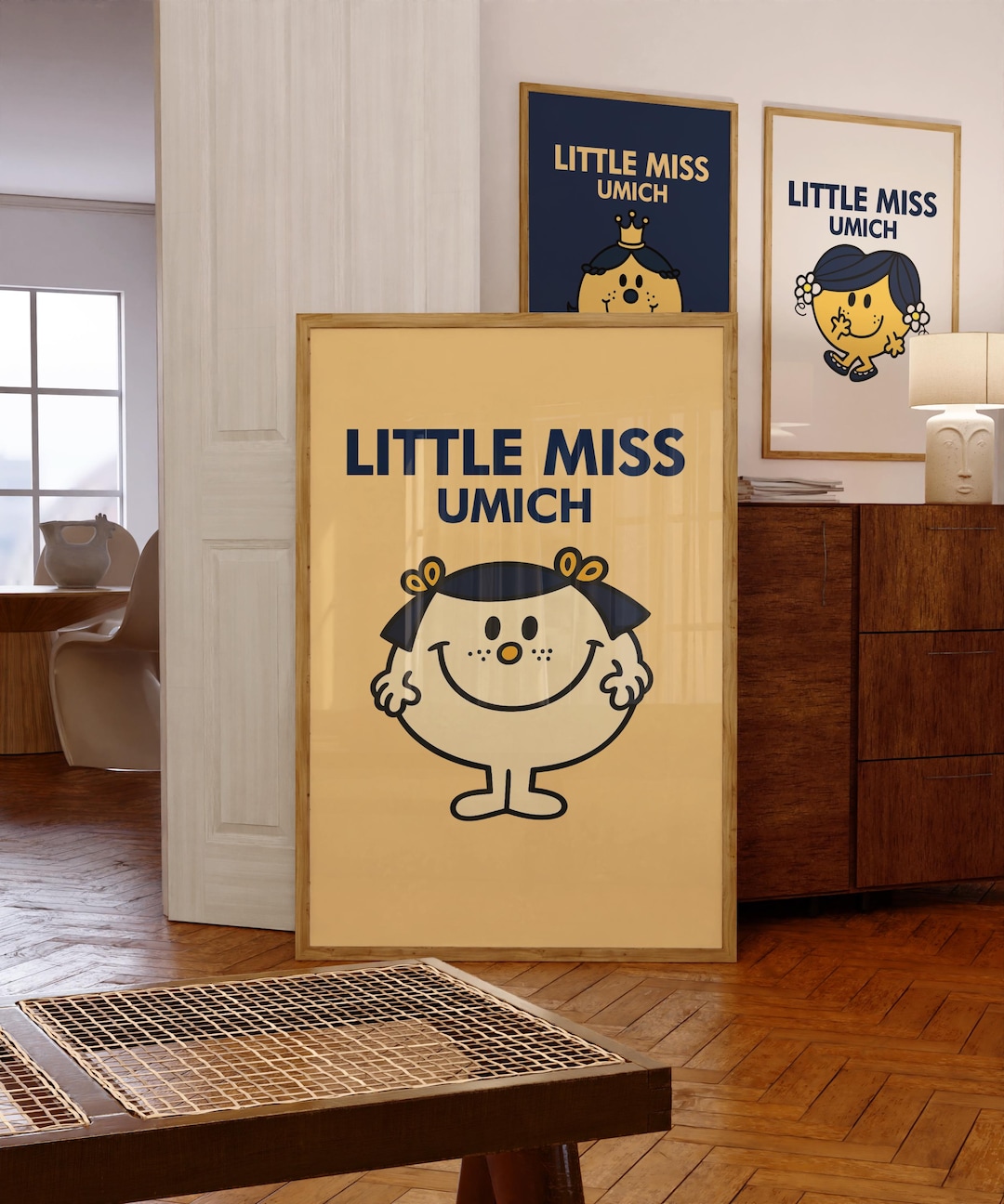Little Miss Umich Digital Poster Print, Trendy University of Michigan ...