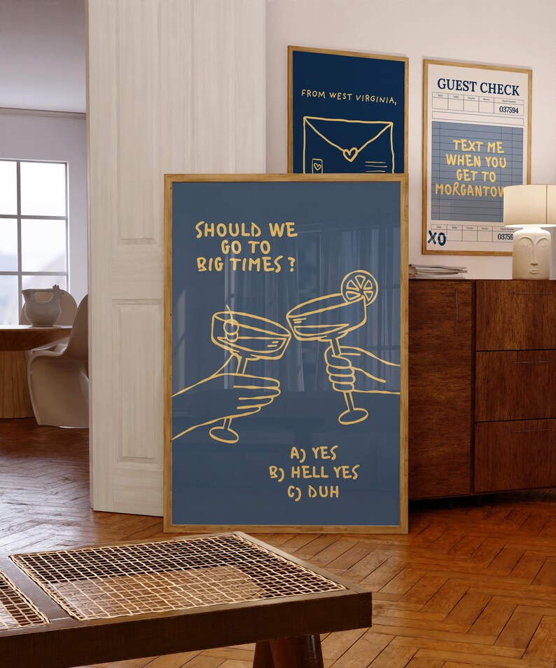 Trendy WVU Printable Wall Art Set of 3 - Girly College Dorm Room Decor ...