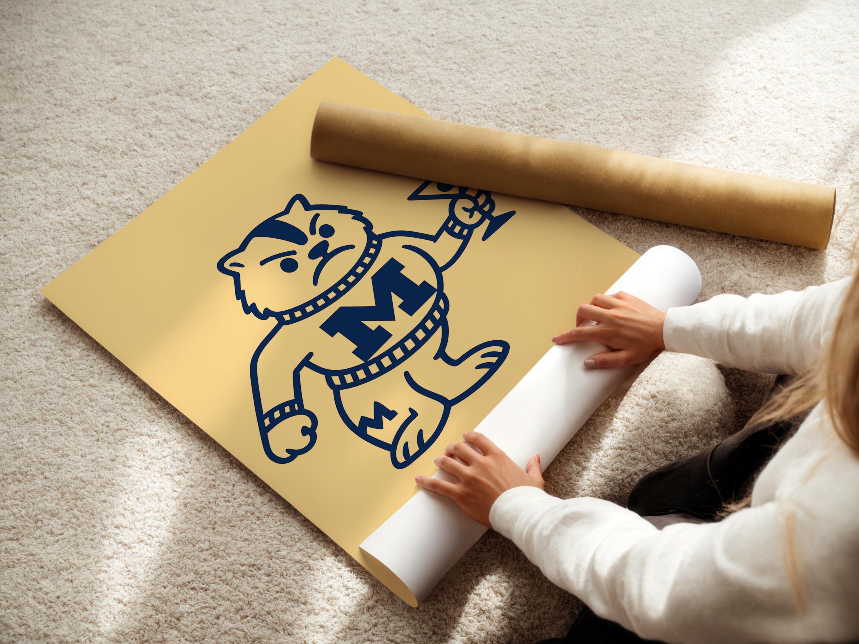 UMICH Dorm Decor: Girly University of Michigan Poster Set (digital ...