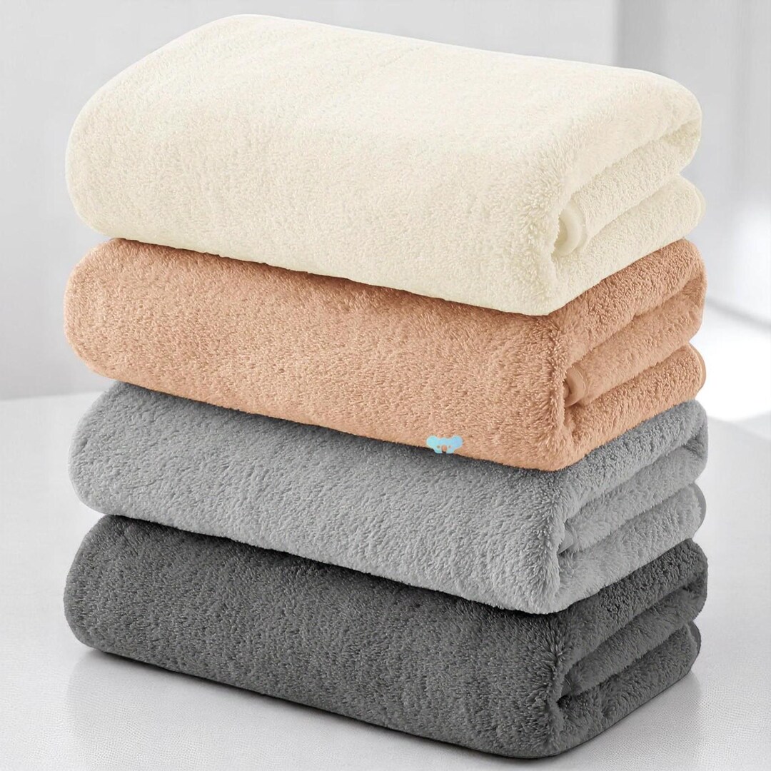 Luxurious Turkish Bath Towel Set of 3 or 4 Multicolor Microfiber Bright ...