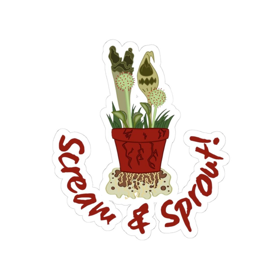Zombie Venus Flytrap - 'scream and Sprout!' Stickers - Etsy