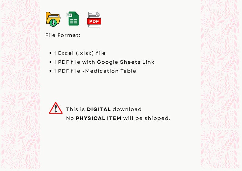 Medication Tracker Spreadsheet | Medication Log | Excel | Google Sheets ...
