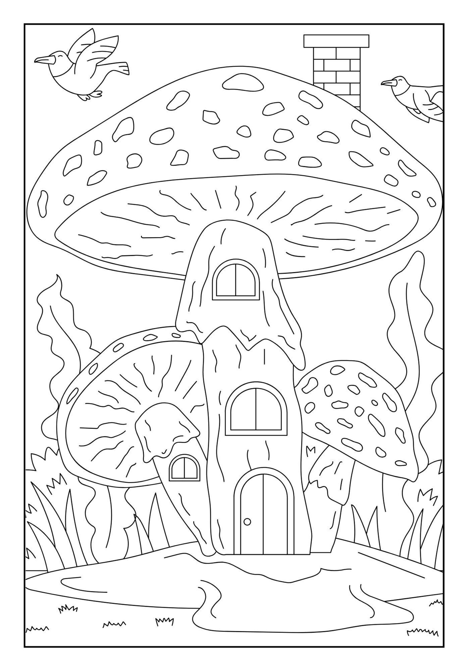 Digital House Coloring Book, Printable Pdf Format - Etsy