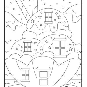 Digital House Coloring Book, Printable Pdf Format - Etsy