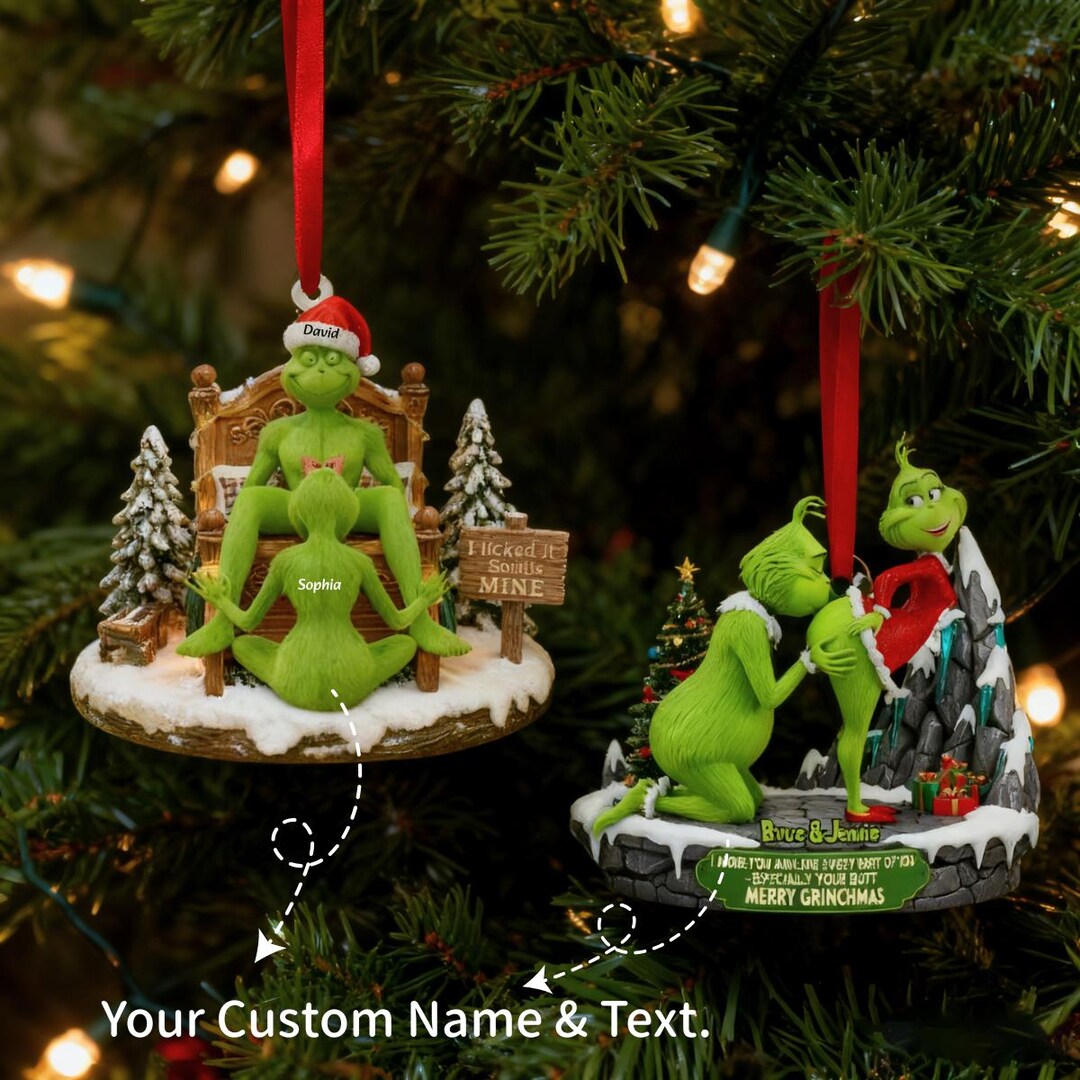 Personalized Grinch Couples Ornament – Custom Christmas Gift - Etsy New ...