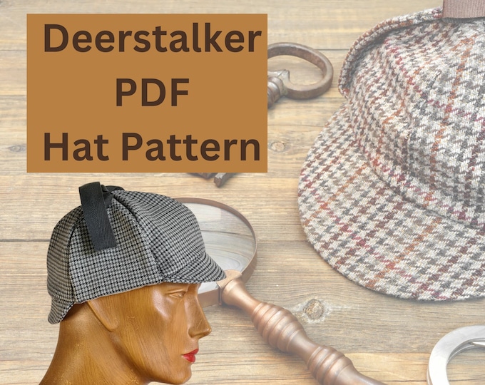 Deerstalker Hat, Sherlock Holmes Hat, Tweed Sherlock Hat, Wool Ear ...