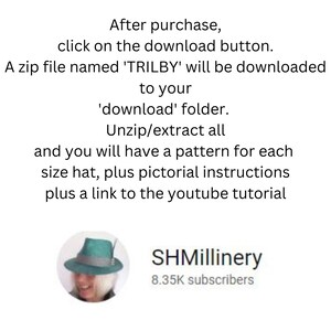 Trilby PDF Hat Pattern. 3 Sizes, Small,medium,large. 2 Brim Styles ...