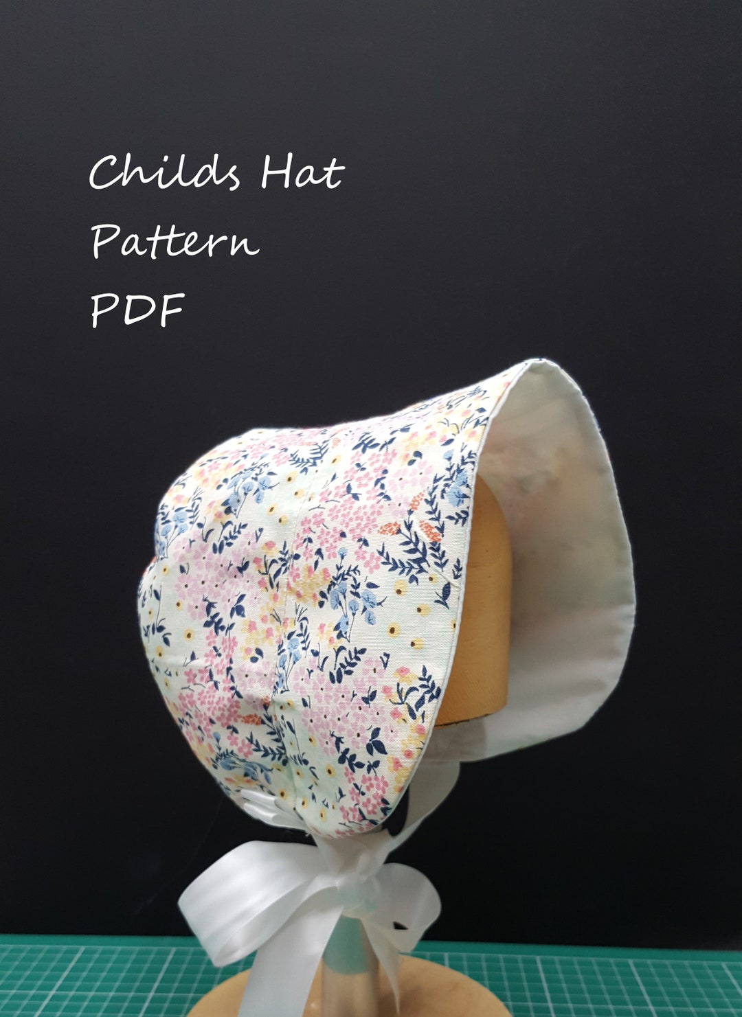 PDF Childs Hat Pattern & Tutorial, Classic Poke Bonnet Prairie Style ...