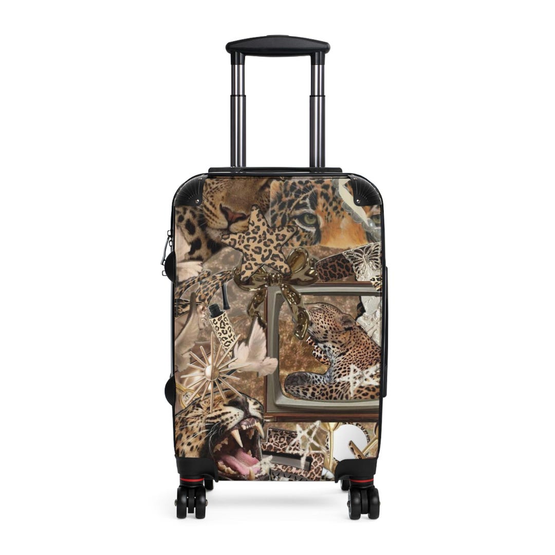 Stylish Leopard Print Suitcase for Adventurers - Etsy