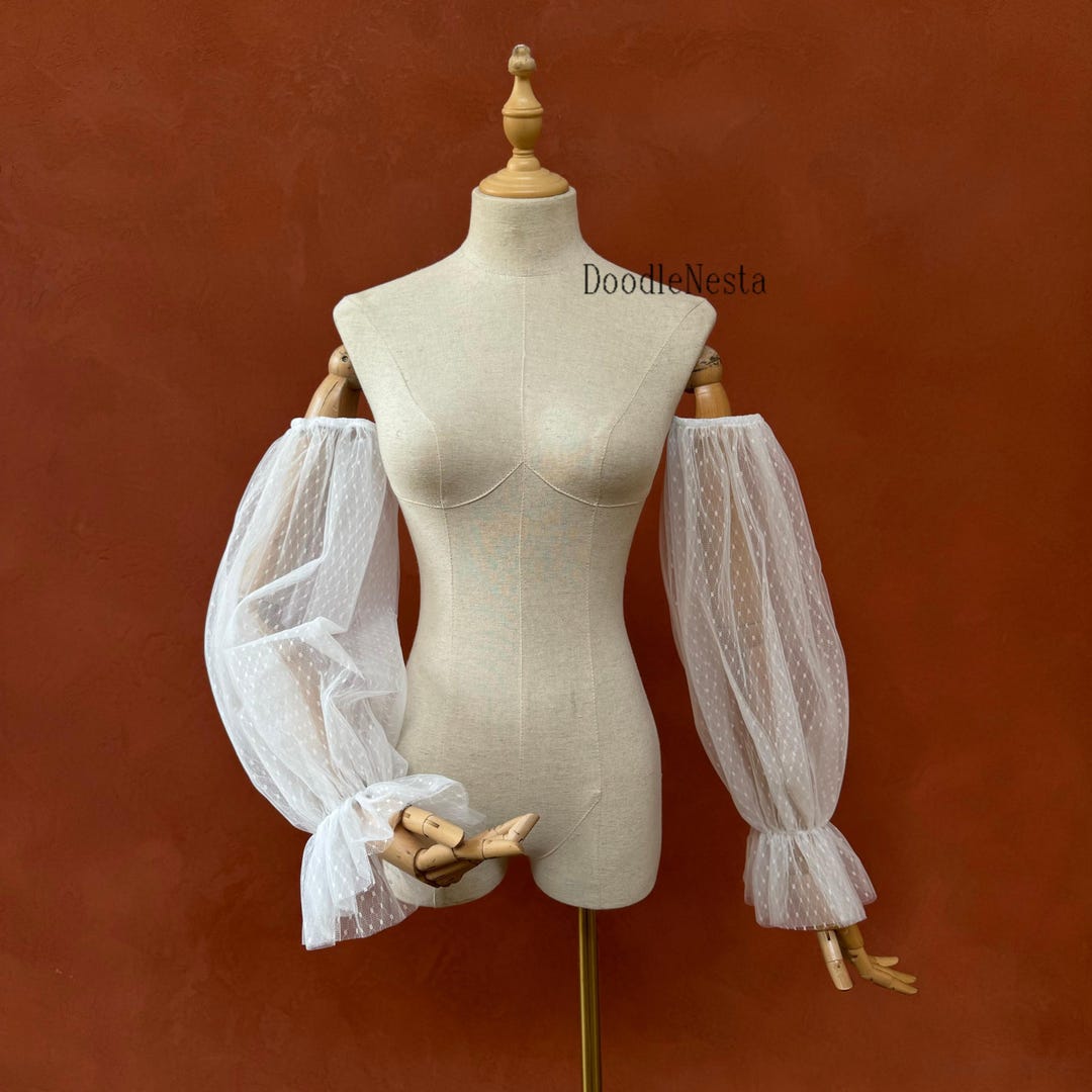 Off-the-shoulder Detachable Sleeves, With Satin Edge, Support Custom ...