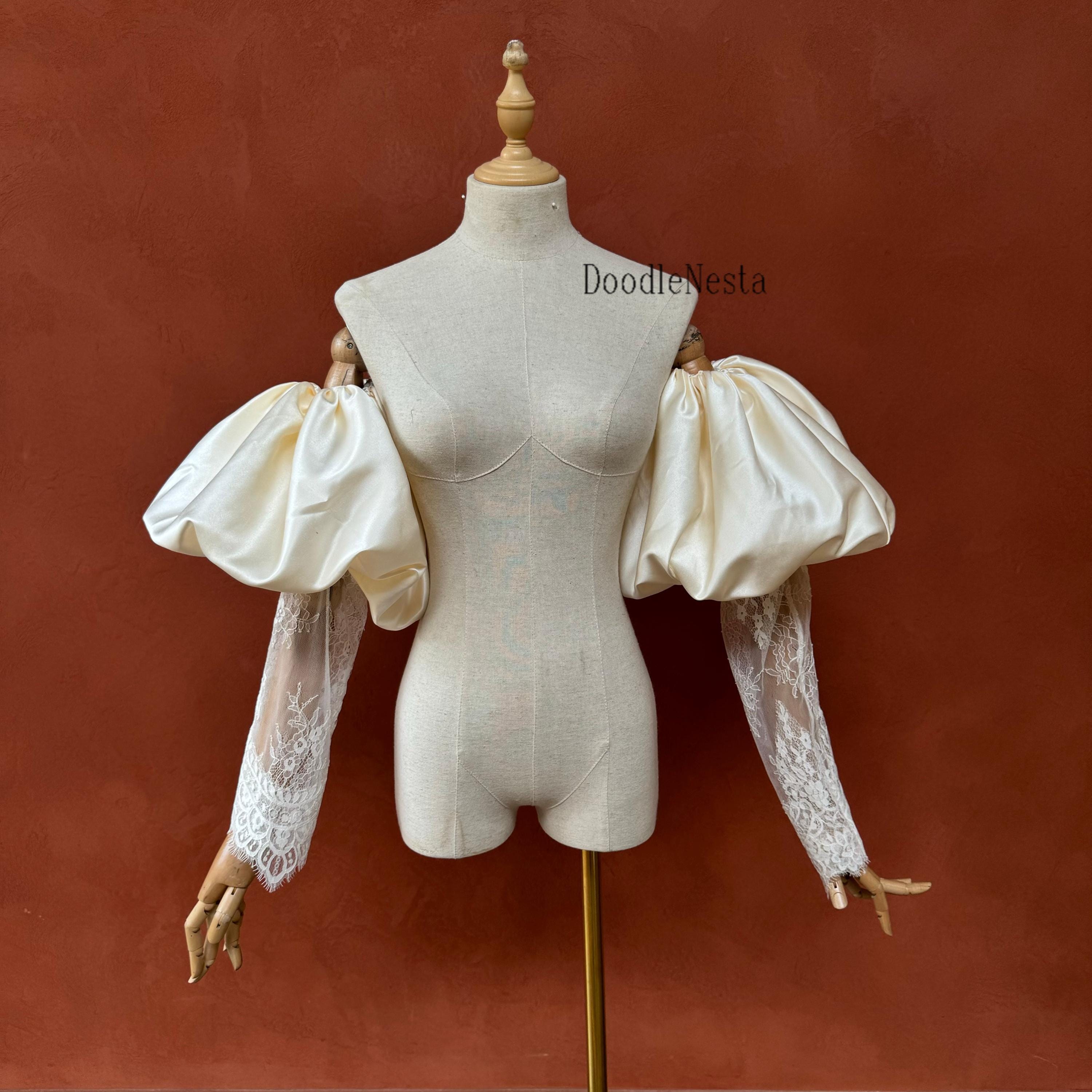 Off-the-shoulder Detachable Sleeves, Champagne Sleeves, Puffy Sleeve ...