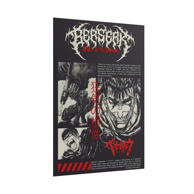 Berserk Anime Rolled Posters - Berserk Wall Art, Manga Decor, Home ...