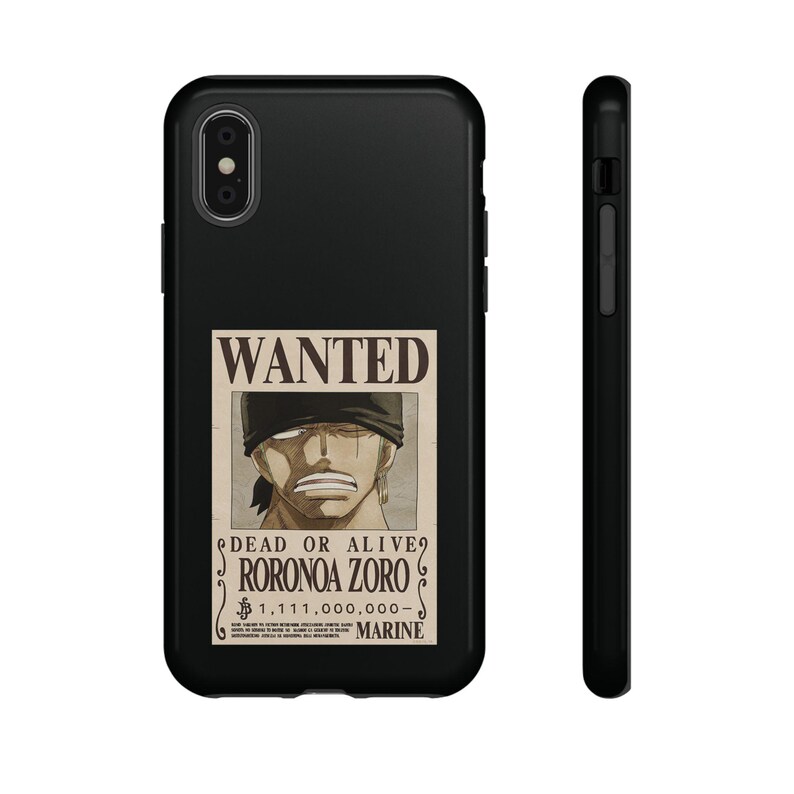 One Piece Anime - Wanted Poster Roronoa Zoro Phone Case | Anime Manga ...