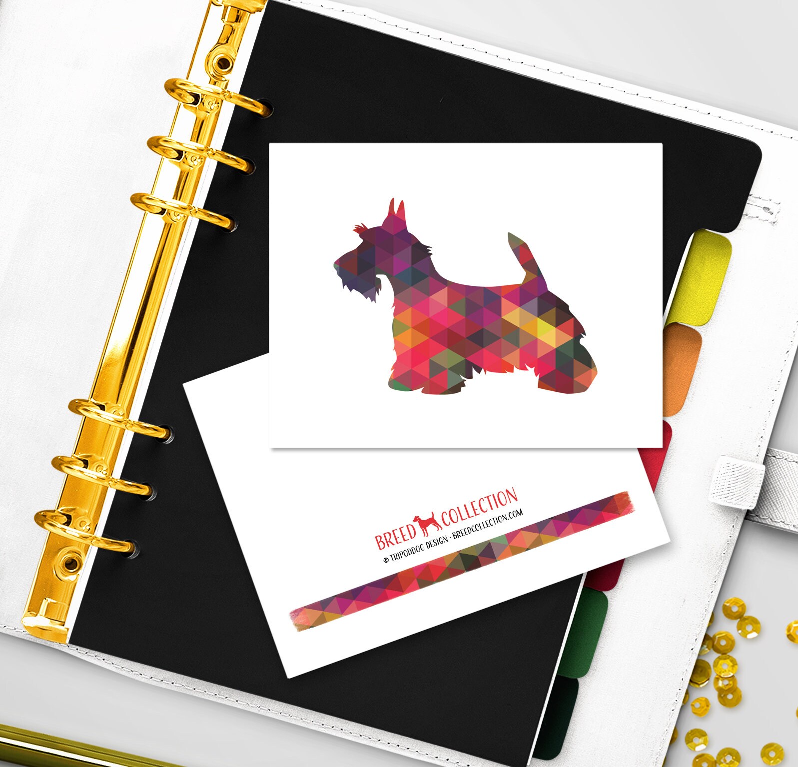 Scottish Terrier Scottie Pack of 8 Note Cards With - Etsy