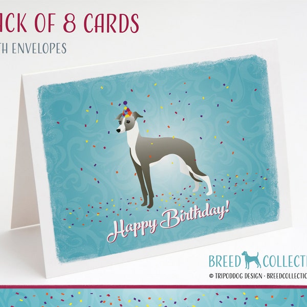 Italian Greyhound Birthday Cards - Etsy